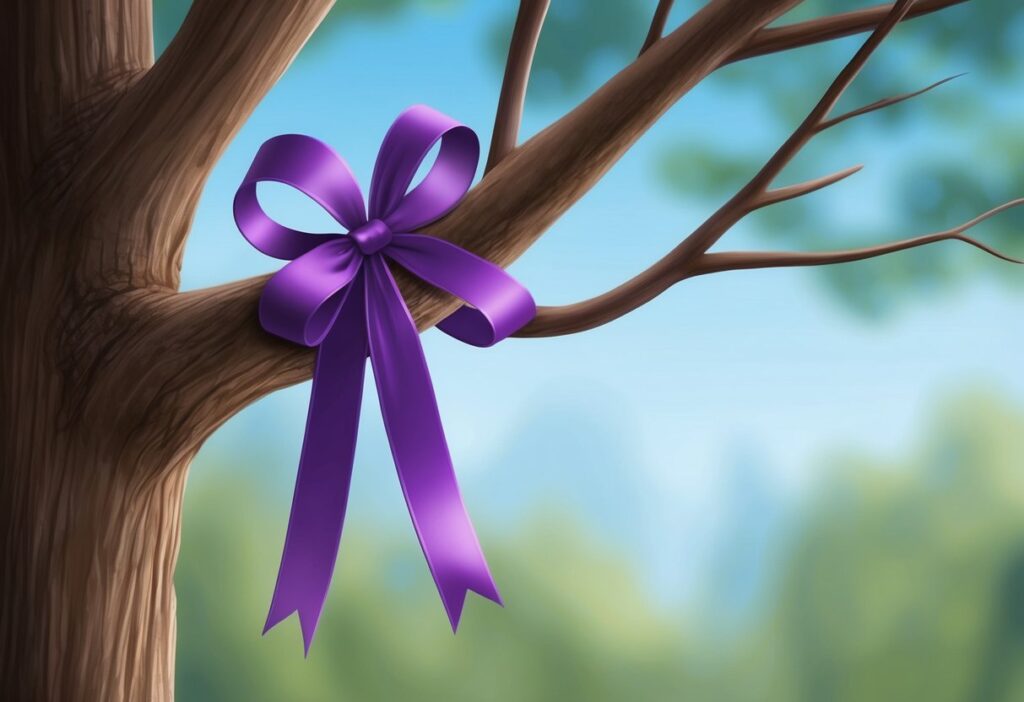 Decoding Purple Ribbons: Symbolism and Causes
