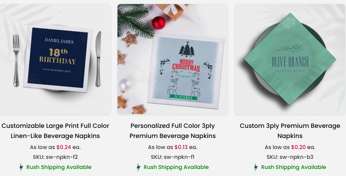 Custom Napkins: 10 Ways to Promote Your Brand (Swagify)